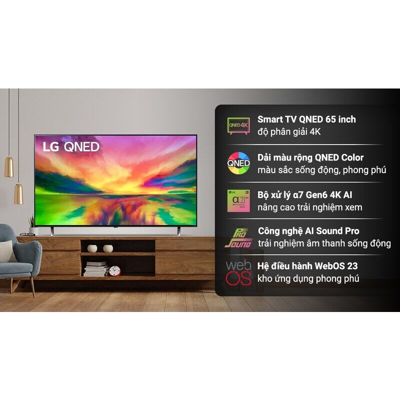 Smart Tivi QNED LG 4K 65 inch 65QNED80SRA | DienMayECO